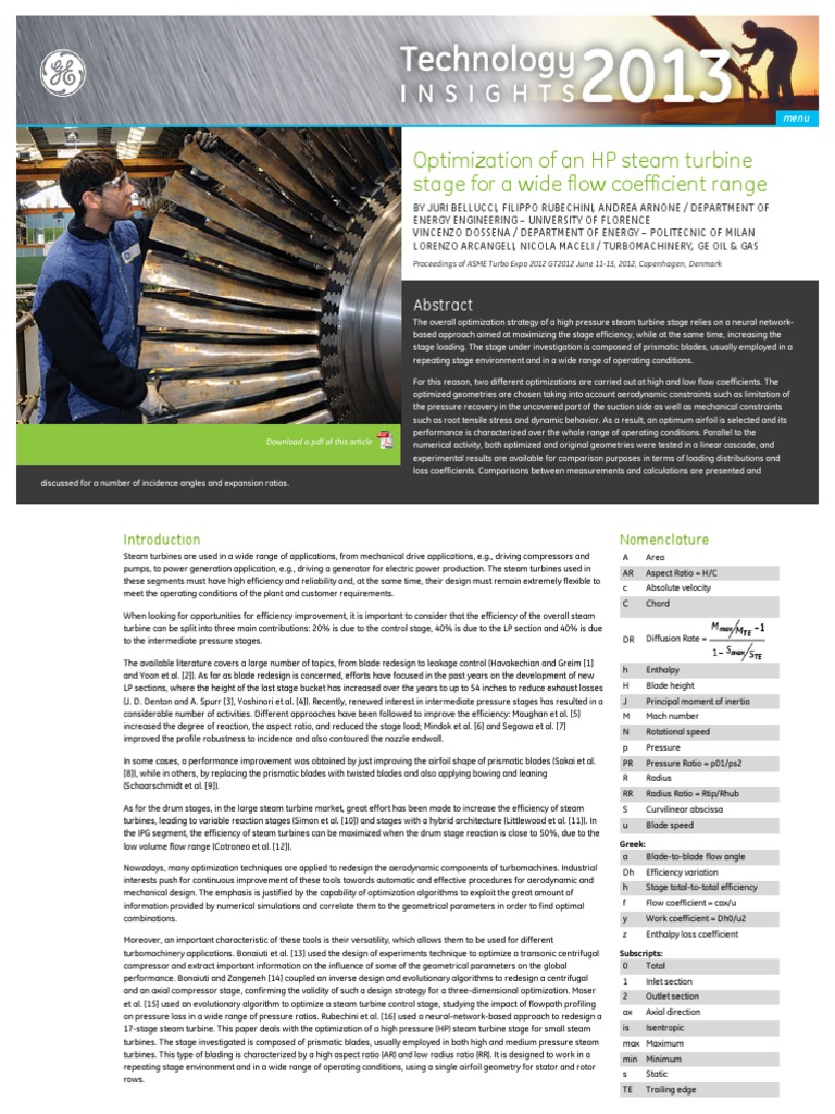 HP Steam Turbine Stage | PDF | Airfoil | Computational Fluid Dynamics