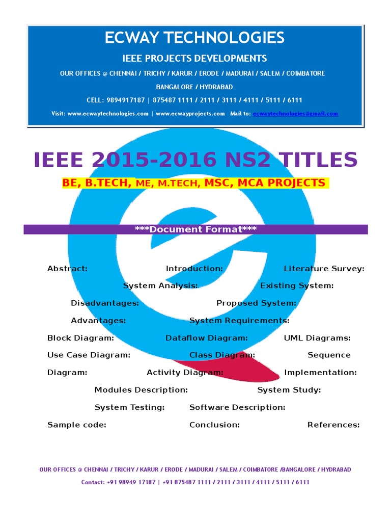 2015 Ieee Ns2 Project Titles | PDF | Wireless Sensor Network | Computer Network