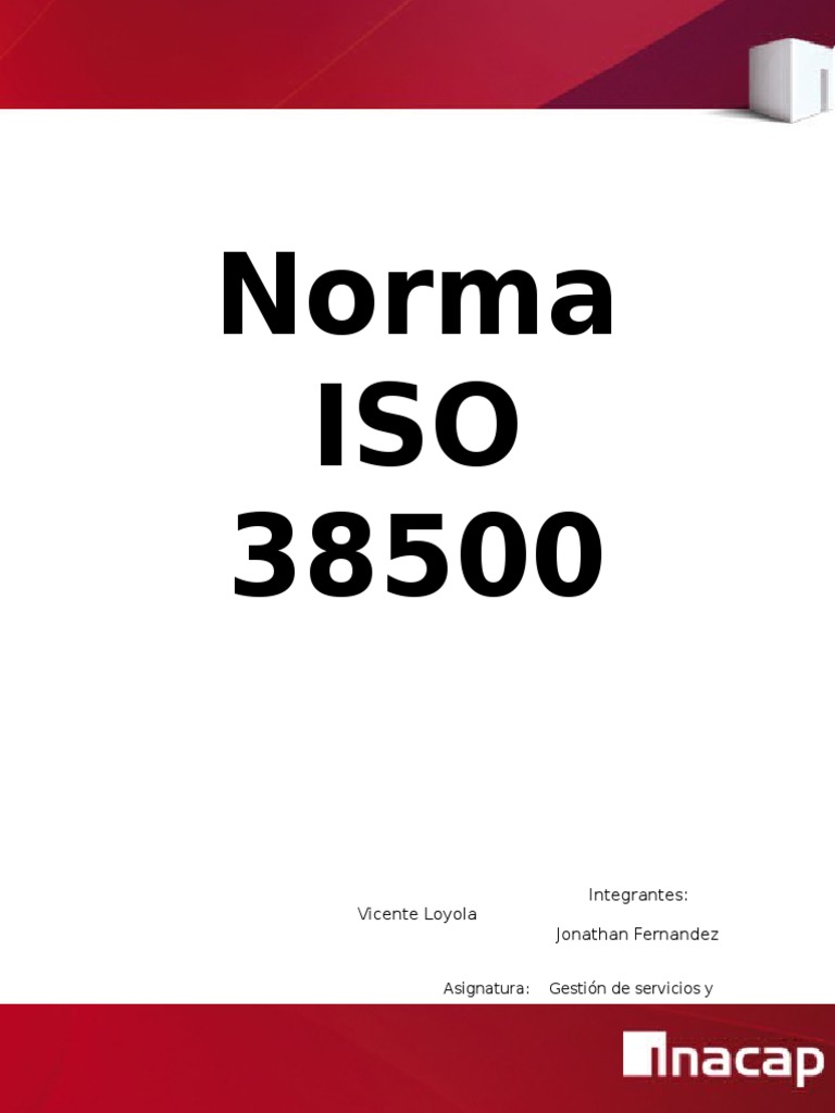 Norma ISO 38500: Gobierno de TI | PDF | Business | Science
