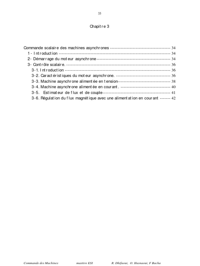 Commande scalaire des machines asynchrones | PDF | Électrodynamique ...