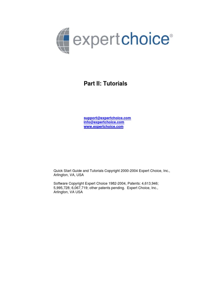 Expert Choice Tutorial | PDF | Choice | Computing