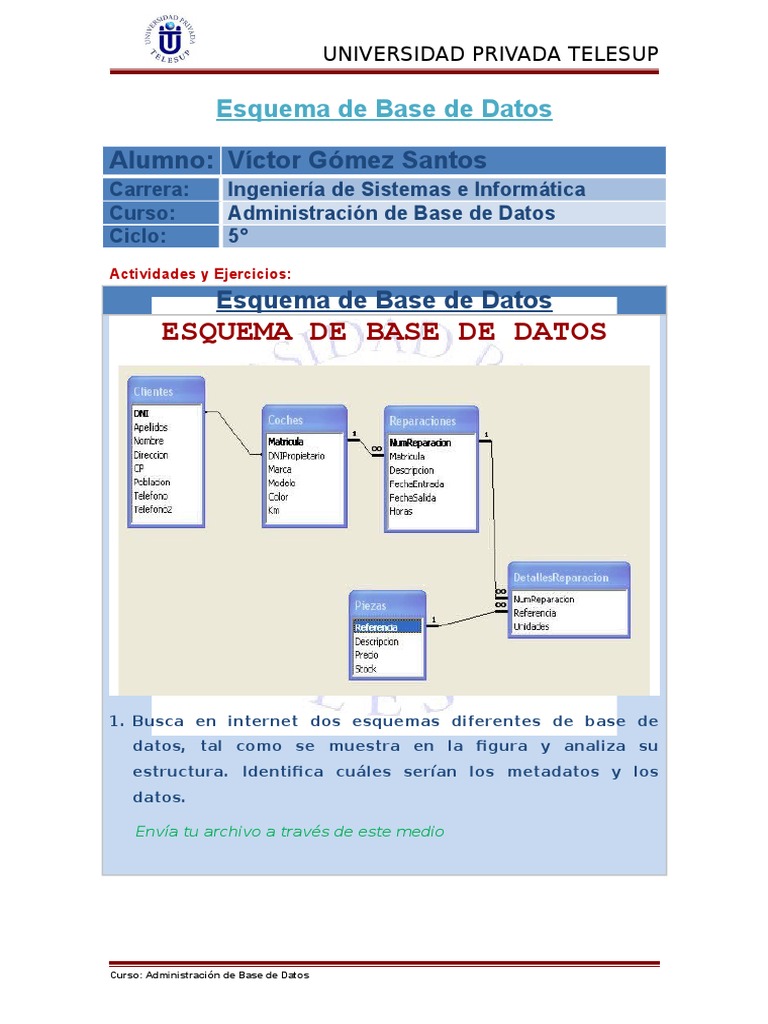 Esquema Base Datos | PDF | Catalogación | Bases de datos