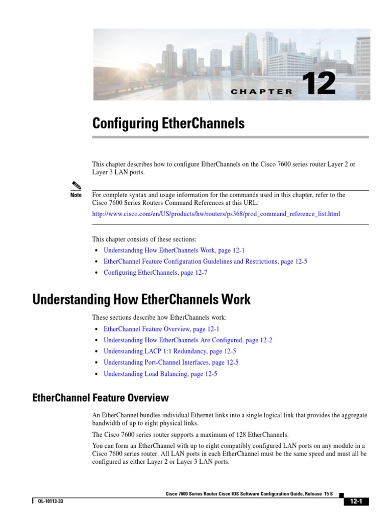 Configuring Etherchannels: Understanding How Etherchannels Work | PDF | Router (Computing ...