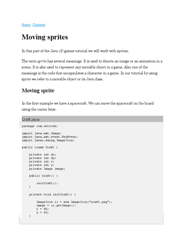 Moving Sprites | PDF | Boolean Data Type | Integer (Computer Science)