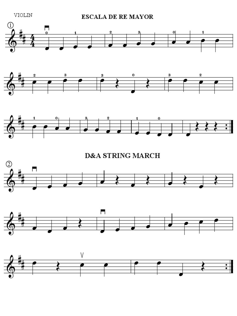 Escala de Re Mayor | PDF