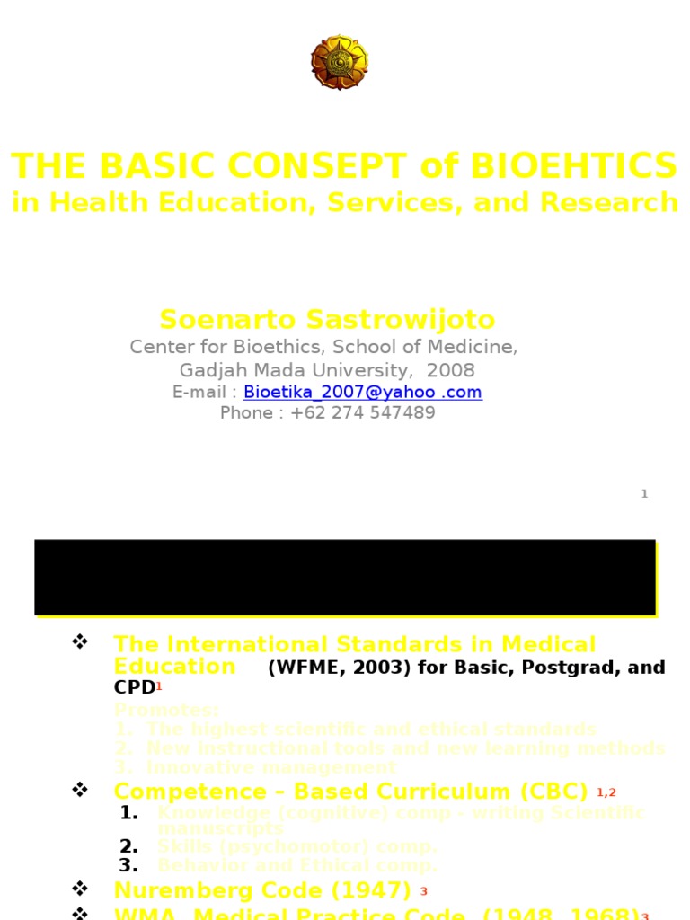 Bioetik-Basic Concept of Bioetik-Prof Sunarto | PDF | Bioethics ...
