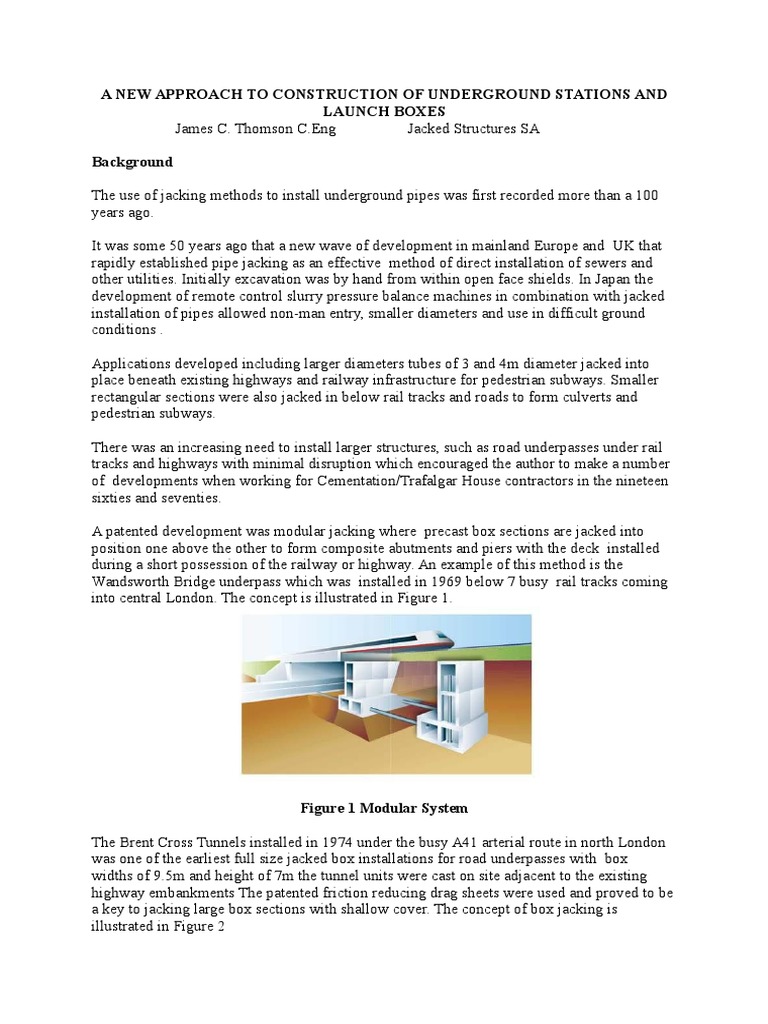 Underground Construction Paper | PDF | Tunnel | Deep Foundation