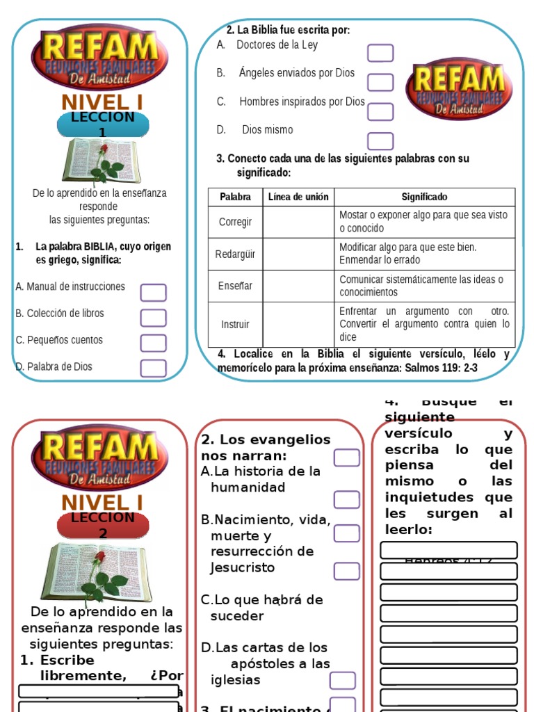 Lecciones Refam 1 | PDF