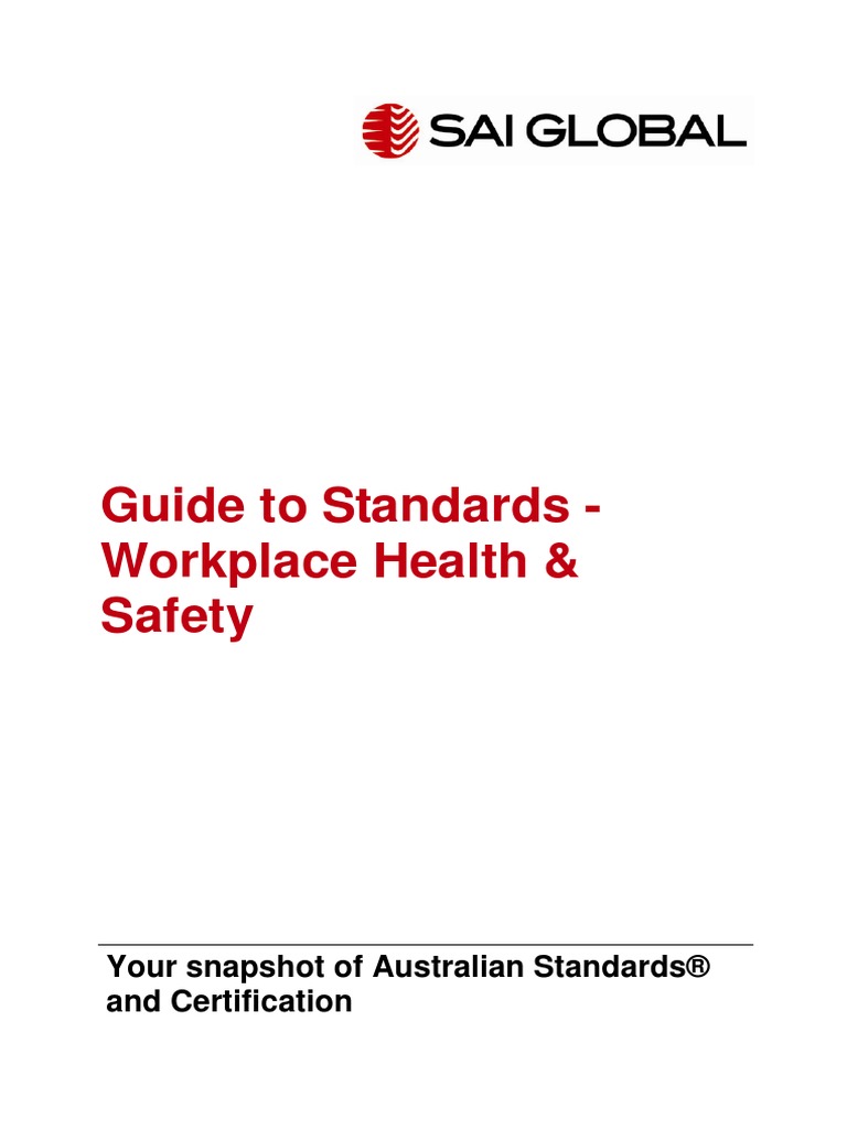 Guide To Standards-Workplace Health and Safety | PDF | Crane (Machine ...