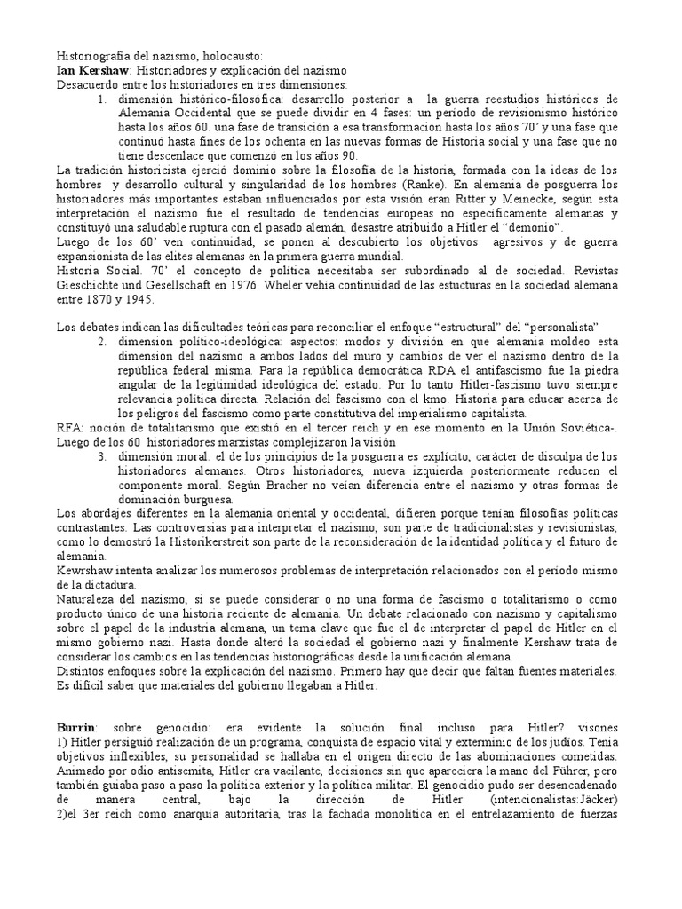 Historiografía del nazismo y el Holocausto | PDF | Alemania nazi ...