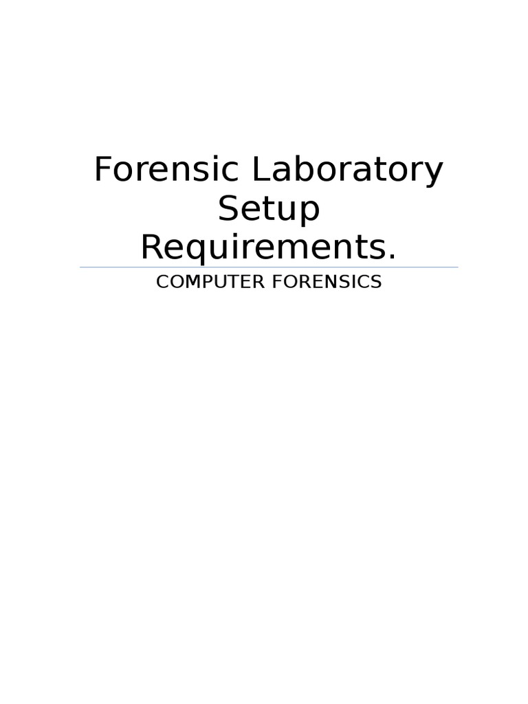 Forensic Lab Setup Guide | PDF | Computer Data Storage | Computer Forensics