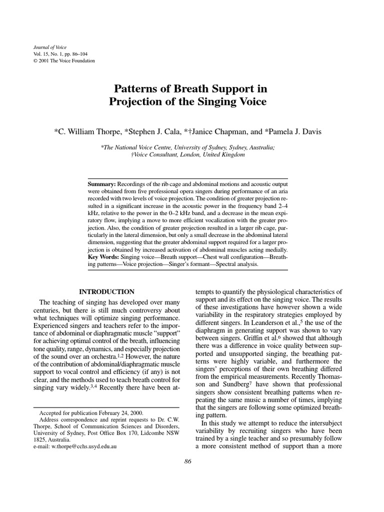 Breath Support | PDF | Singing | Breathing