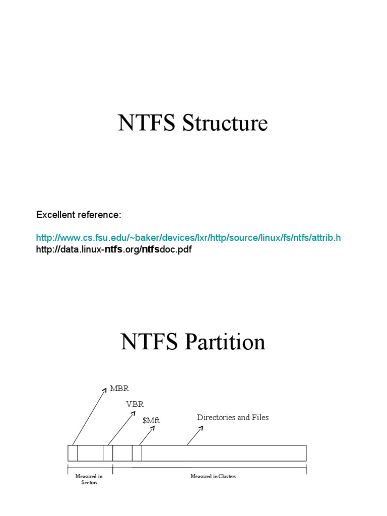 NTFS Structure: Excellent Reference | PDF | Database Index | Computer File NTFS Structure: Excellent Reference | PDF | Database Index | Computer File