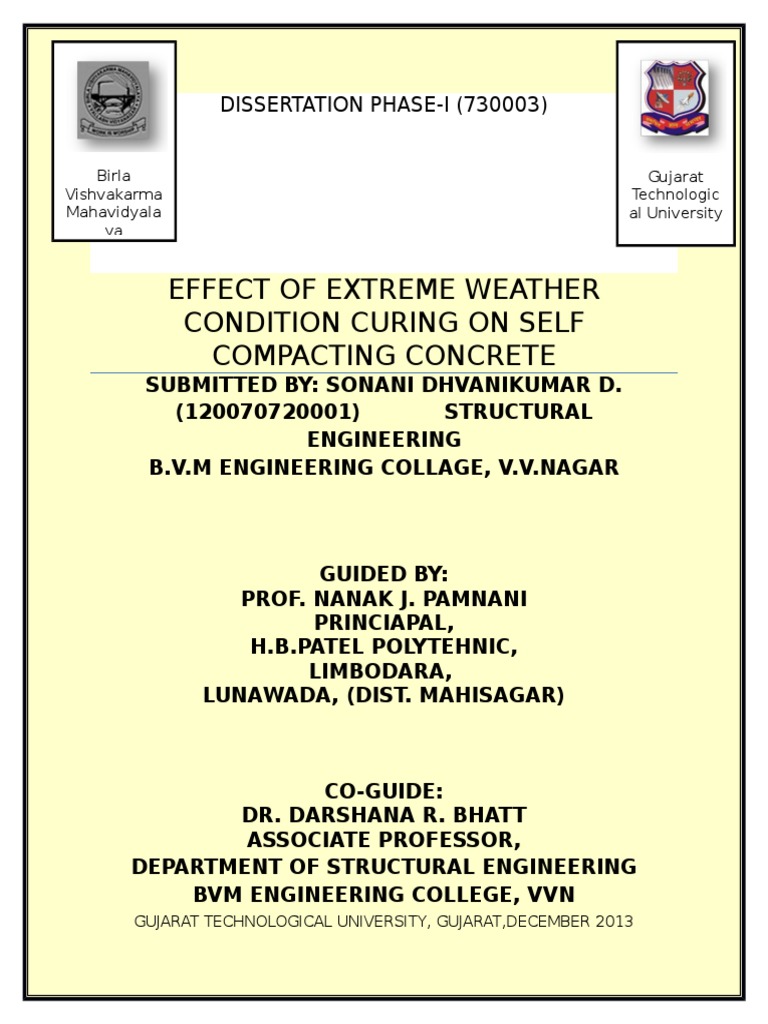Effect of Extreme Weather Condition Curing On Self Compacting Concrete ...