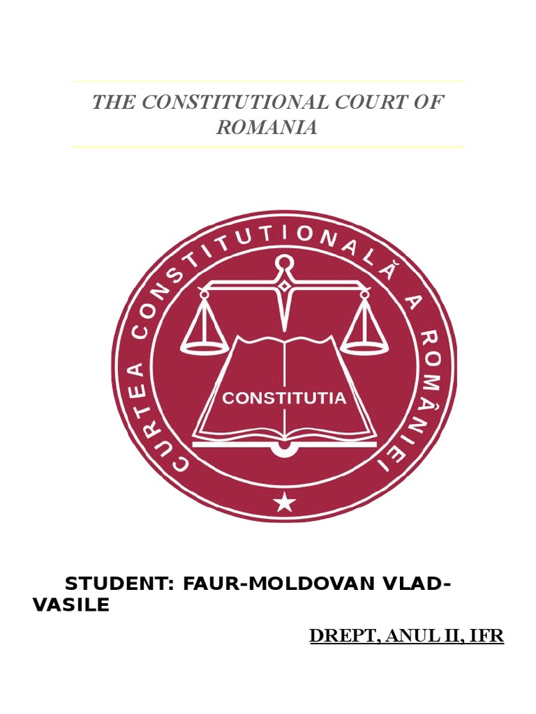 Overview of Romania's Constitutional Court | PDF | Constitution ...