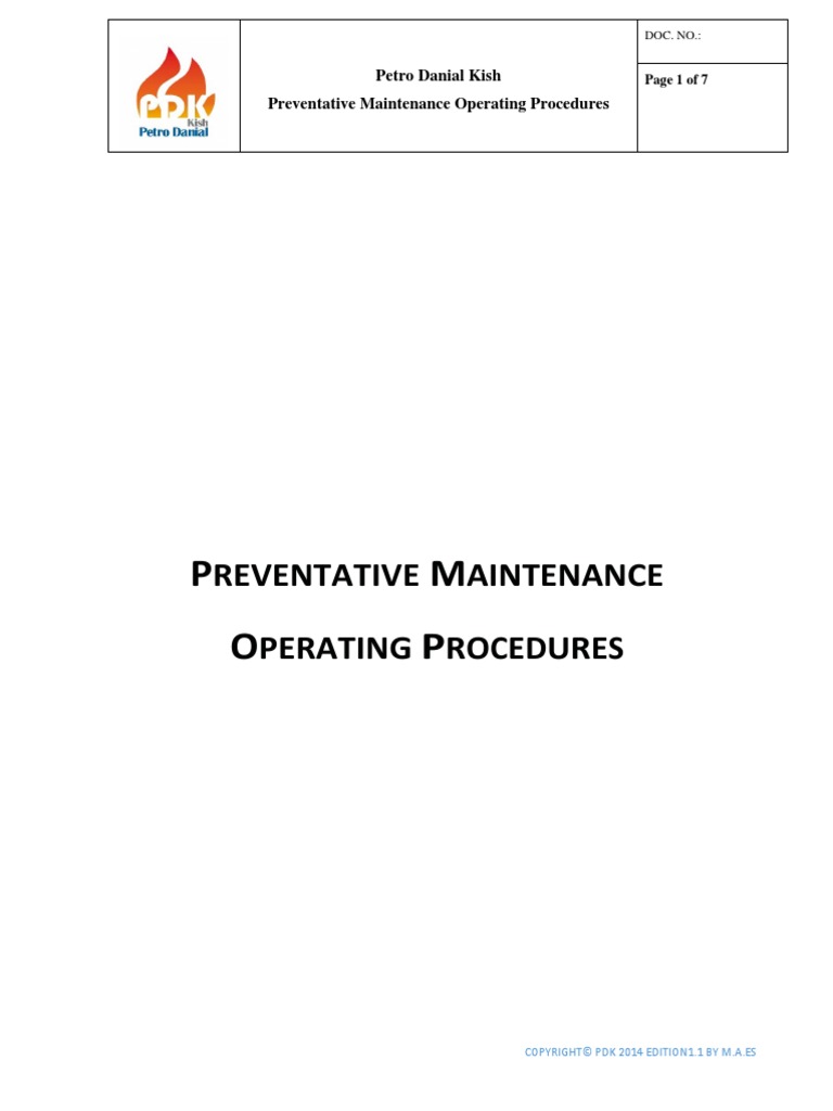 Preventative Maintenance V1.1 | PDF | Calibration | Computing And ...