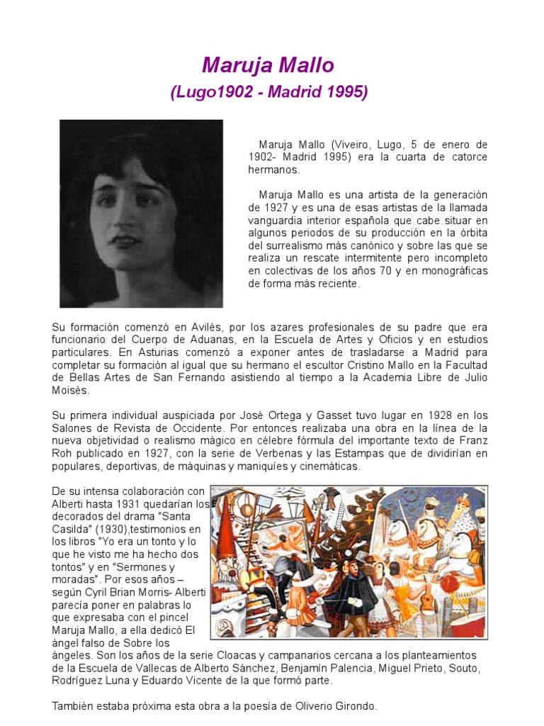 Maruja Mallo: Arte y Vanguardia | PDF | Movimientos de arte | Pinturas