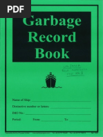 Garbage Record Book - Sample Entries | PDF