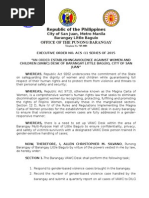 GAD FPS Executive Order Sample | Gender And Development | Gender