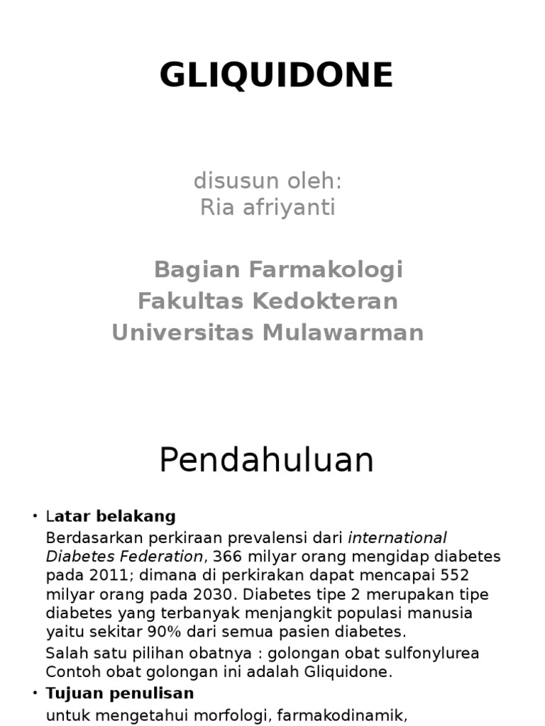 Obat Gliquidone | PDF
