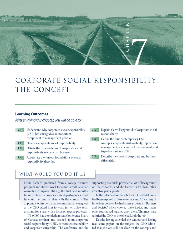 Corporate Social Responsibility: The Concept | PDF | Corporate Social ...