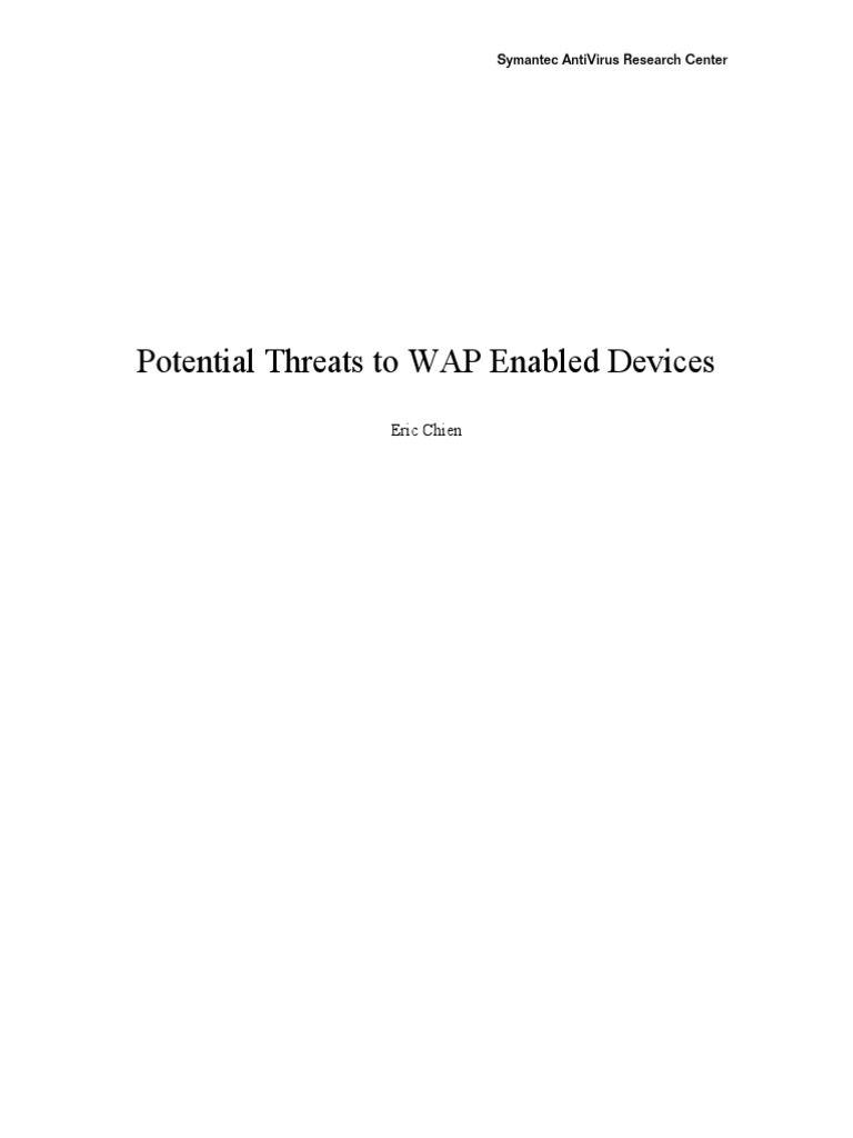 Threats To Wap Devices | PDF | Malware | Web Server
