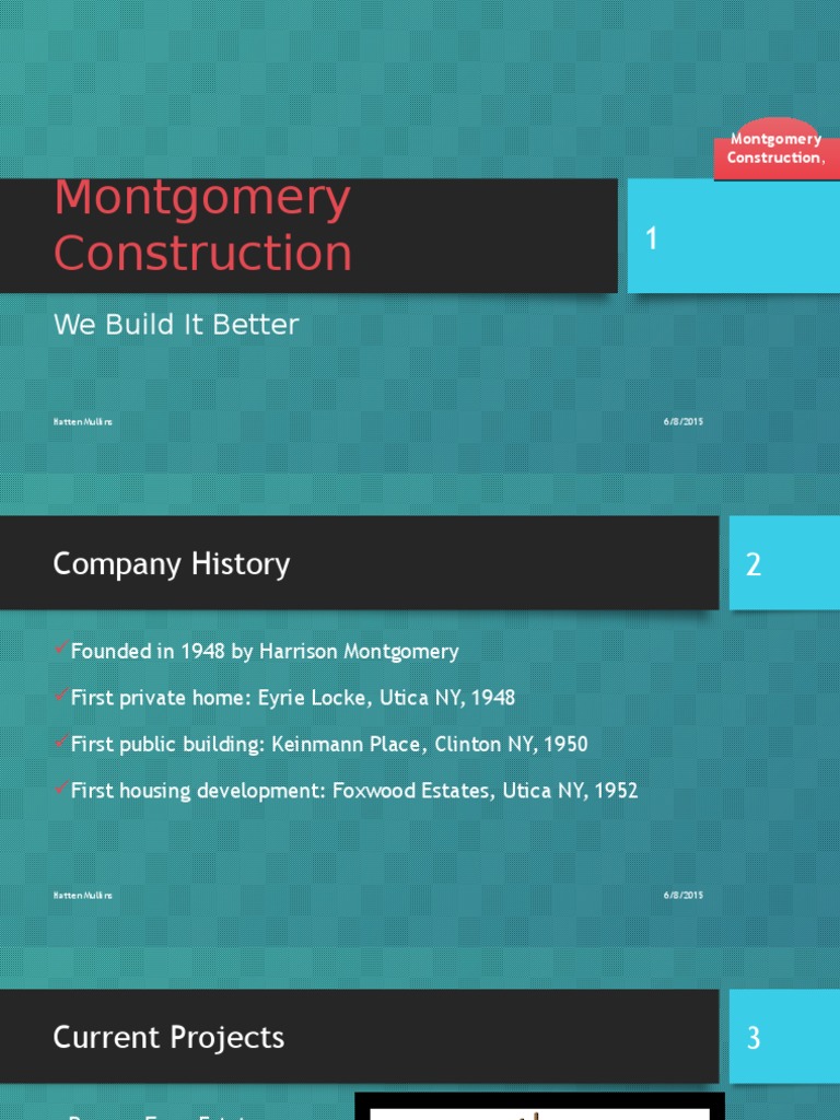 Montgomery Construction Services & Projects | PDF