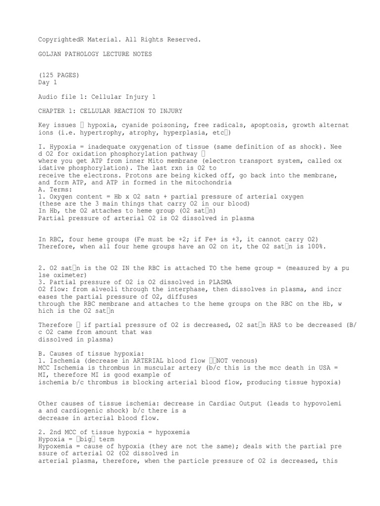 Goljan - Notes | PDF | Glycolysis | Adrenal Gland