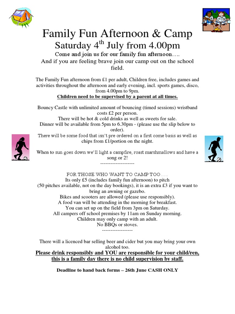 Family Fun Afternoon & Camp Event | PDF