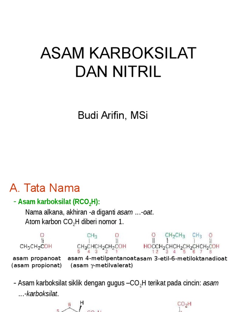 20 Asam Karboksilat Dan Nitril | PDF | Sains & Matematika | Teknologi & Rekayasa