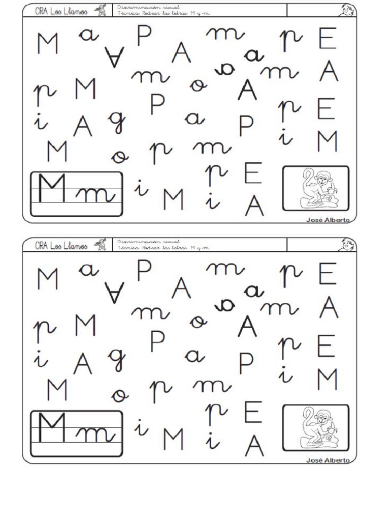 Hojas de Trabajos Con La M | PDF