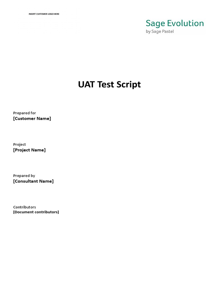 UAT Test Script Template Example | PDF | Computers | Technology ...