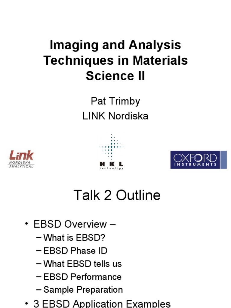 Ebsd Oim | PDF | Condensed Matter Physics | Crystallography