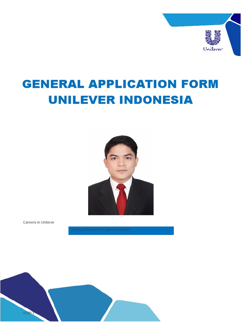 Application Form Unilever General 2014v1 | PDF | Brand | Unilever