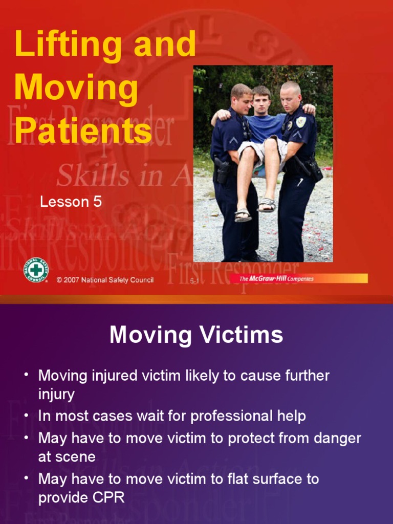 Patient Lifting and Moving Techniques | PDF | Major Trauma | Medicine