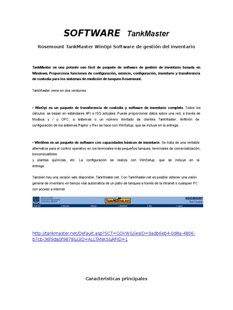 Software Tankmaster | PDF | Servidor (Computación) | Windows 7