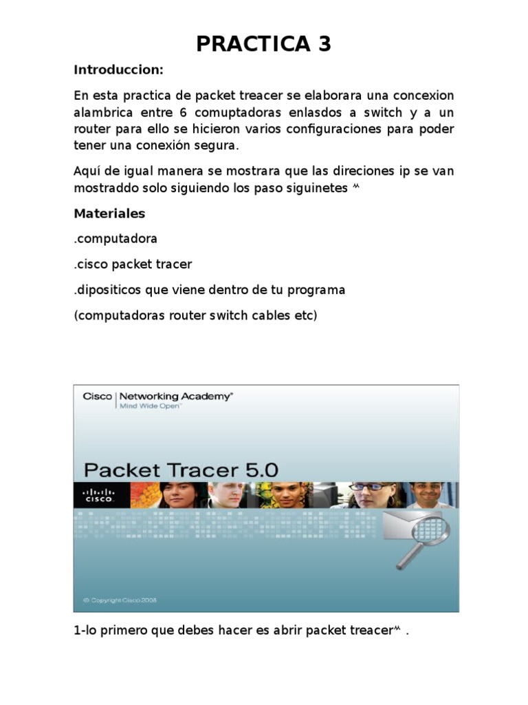 Practica 3 | PDF | Enrutador (Computación) | Dirección IP