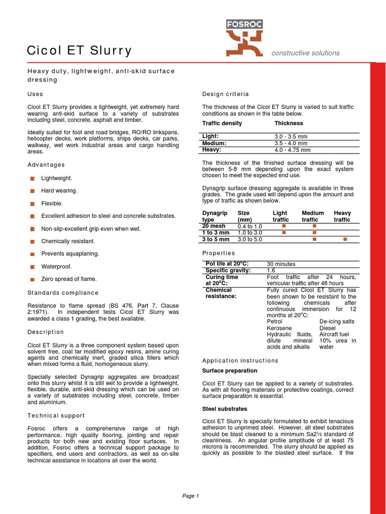 Cicol Et Slurry | PDF | Shelf Life | Personal Protective Equipment