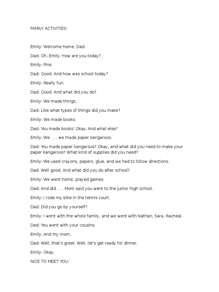 English Conversation Scripts 1 | PDF