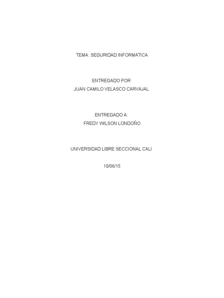 Marco Teorico Seguridad Informatica | PDF | La seguridad informática ...
