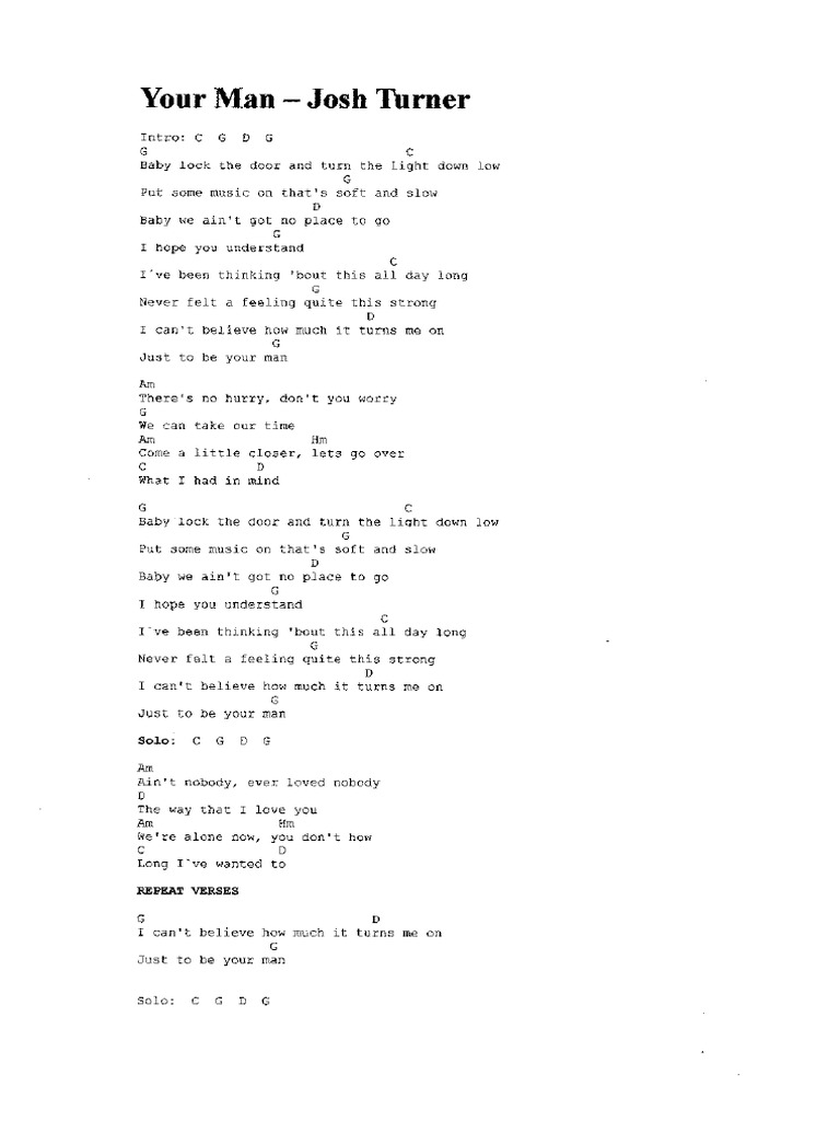 Your Man - Josh Turner | PDF