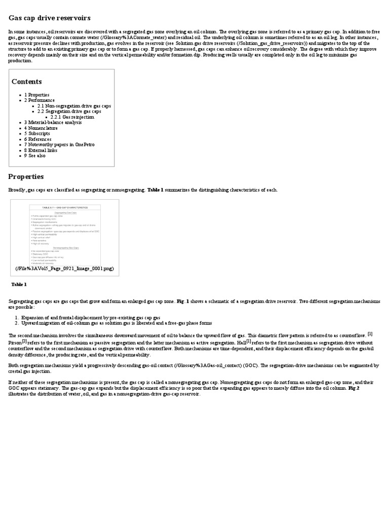 Understanding Gas Cap Drive Reservoirs | PDF | Petroleum Reservoir ...