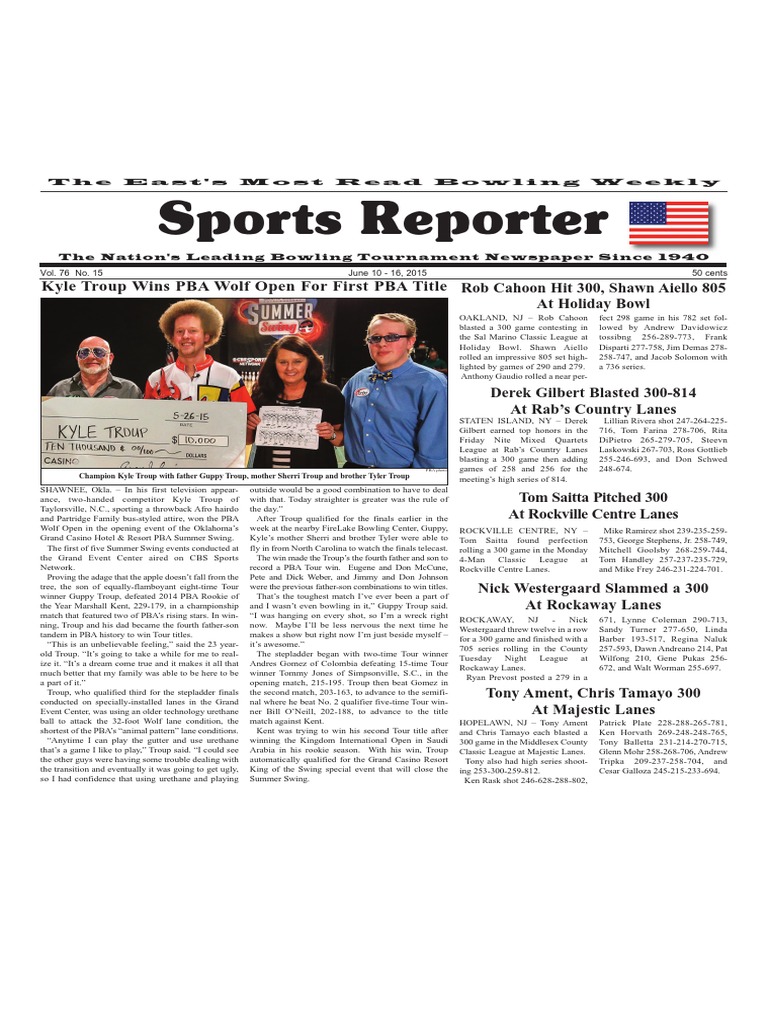 June 10 - 16, 2015 Sports Reporter | PDF | Ball Games | Precision Sports