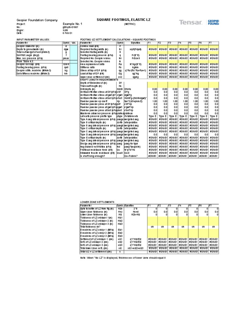 Geopier Foundation Settlement Analysis | PDF | Stiffness | Pressure