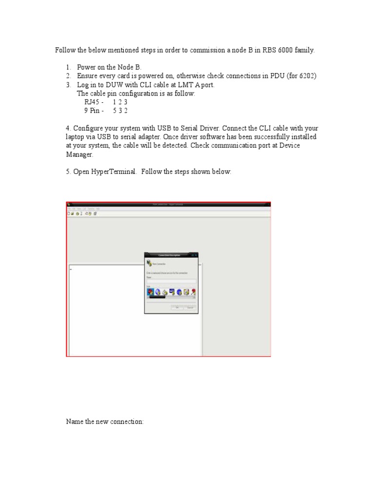 Commissioning RBS 6000 Node B Guide | PDF | File Transfer Protocol | Node (Networking)