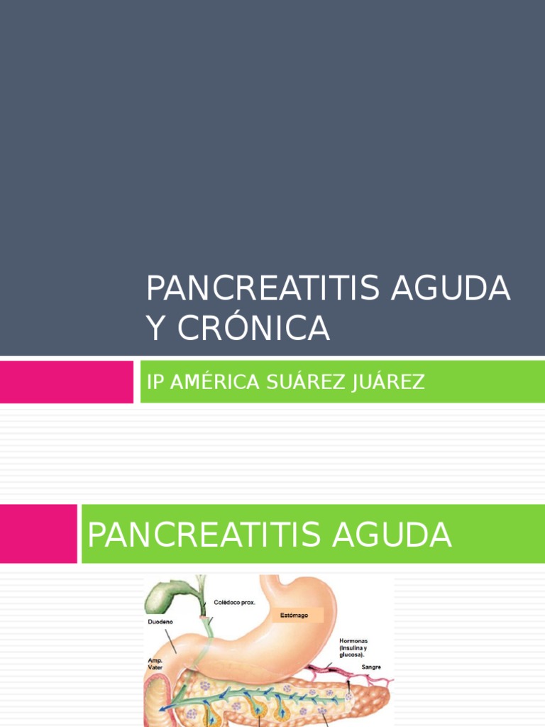 Pancreatitis Aguda y Cronica | PDF | Páncreas | Medicina