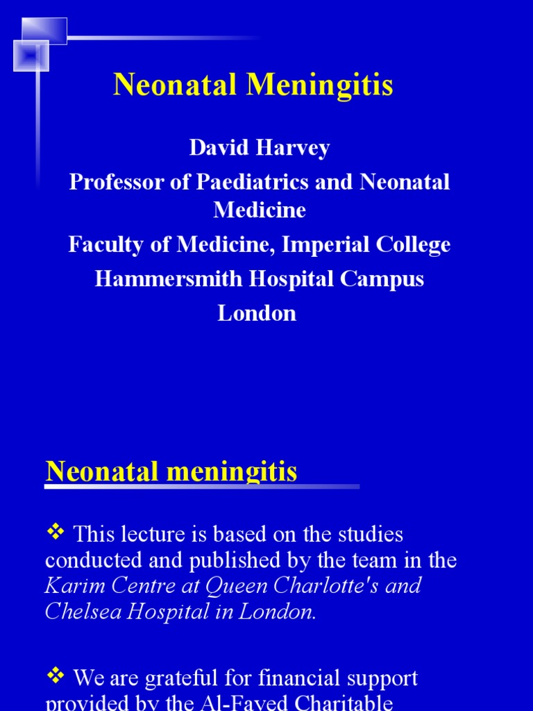 Neonatal Meningitis | Meningitis | Health Sciences