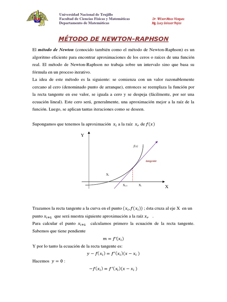 Metodo de Newton - Raphson PDF | PDF | Matemática Elemental | Geometría