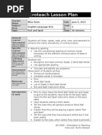 French, Families Lesson Plan 2 | PDF | Lesson Plan | Educational Assessment