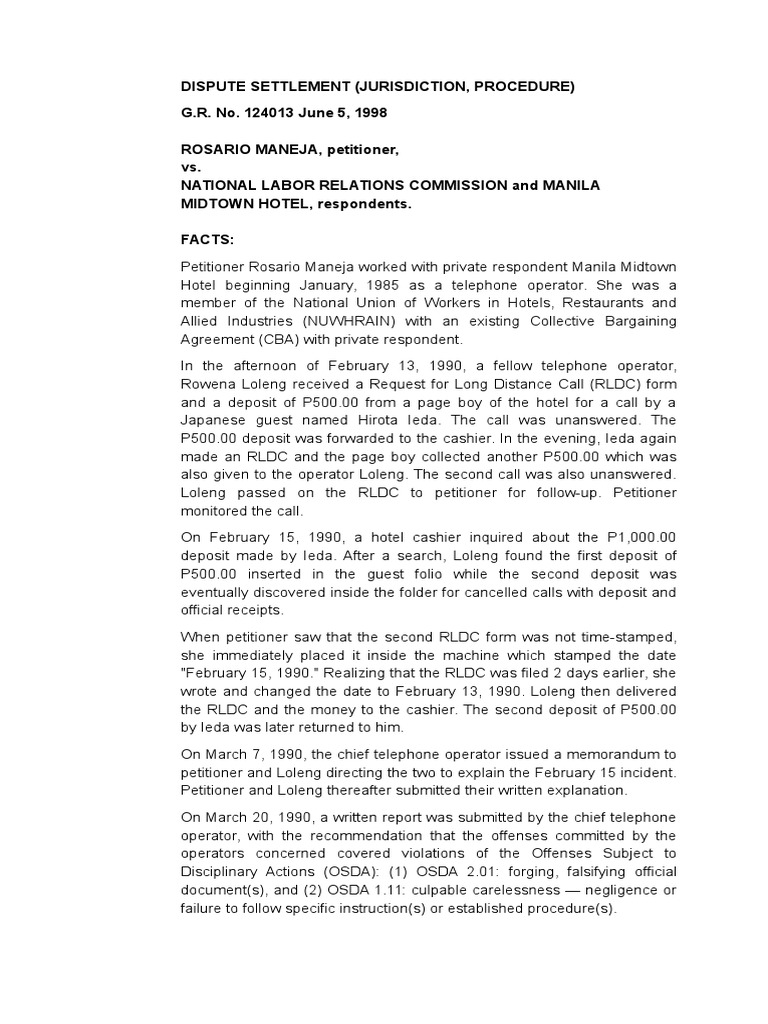 Labor Arbiter Jurisdiction in Dismissal Case | PDF | Arbitration ...